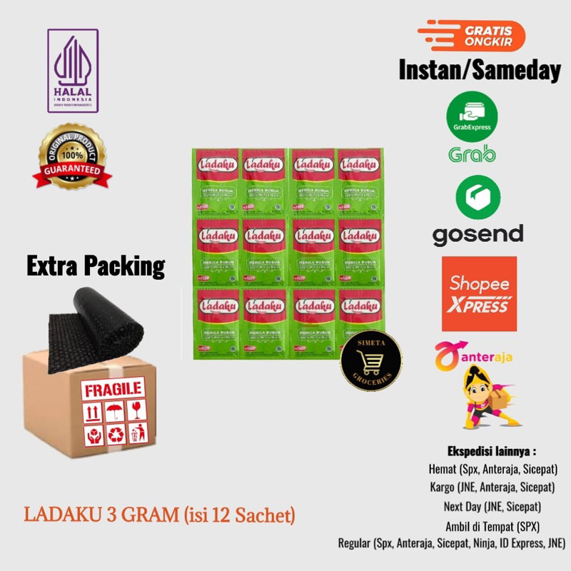 Jual Ladaku 3gram (Renteng isi 12 sachet) | Shopee Indonesia