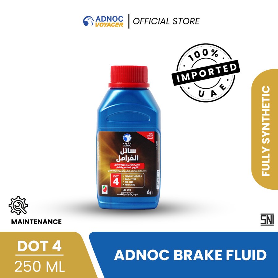 Jual Minyak Rem ADNOC Dot 4 - Brake Fluid DOT 4 Adnoc 250 ML ASLI Arab ...
