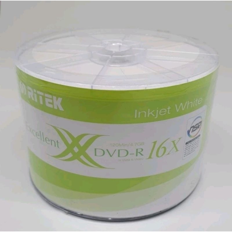 Jual DVD-R 16X PRINTABLE RITEK SPINDEL ISI 50 KEPING | Shopee Indonesia