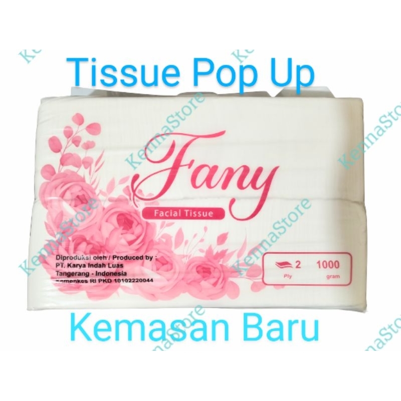 Jual Facial Tissue Fany Pop Up 1 kg / Belah / Resto 1000 gram | Shopee ...