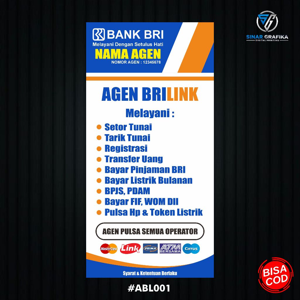 Jual Spanduk Banner Agen Brilink Banner Spanduk Transfer Bank Ukuran ...