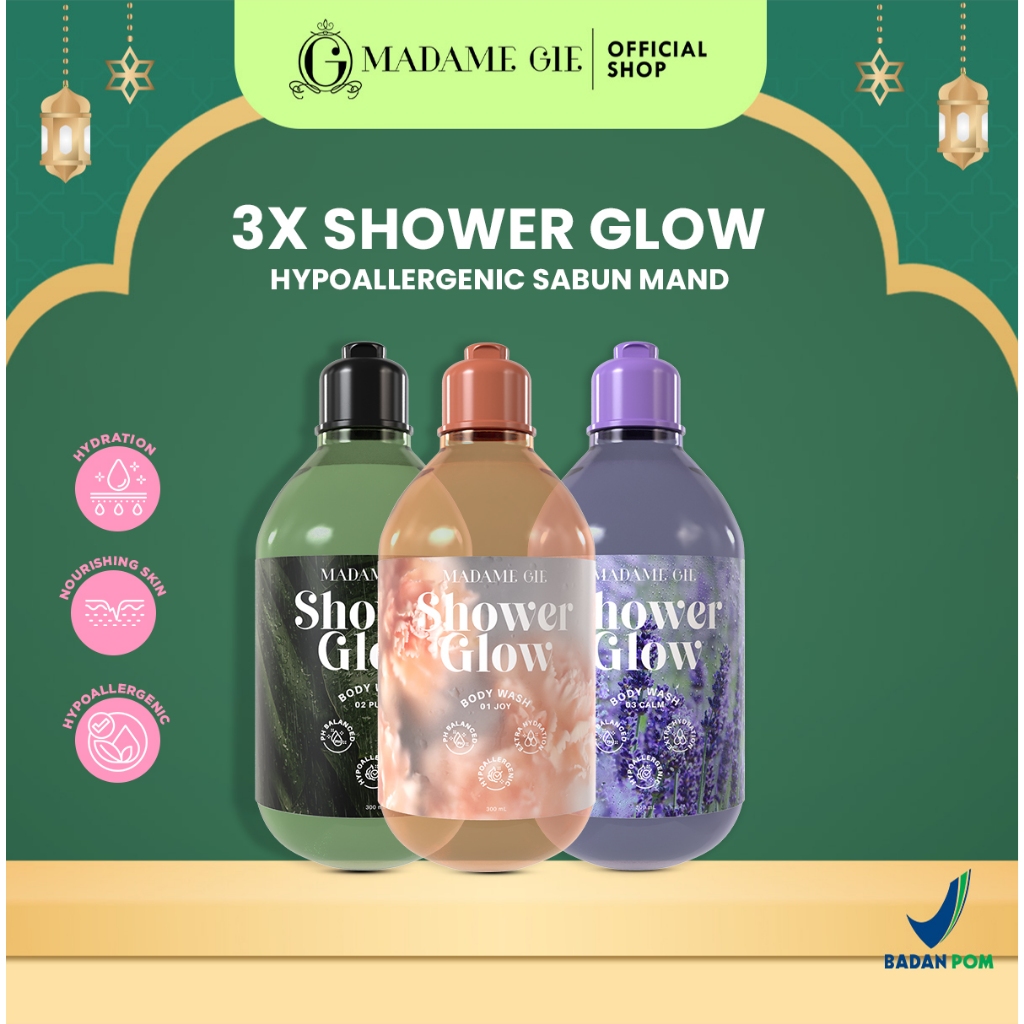 Jual 3X Madame Gie Shower Glow - Hypoallergenic Sabun Mandi Body Wash ...