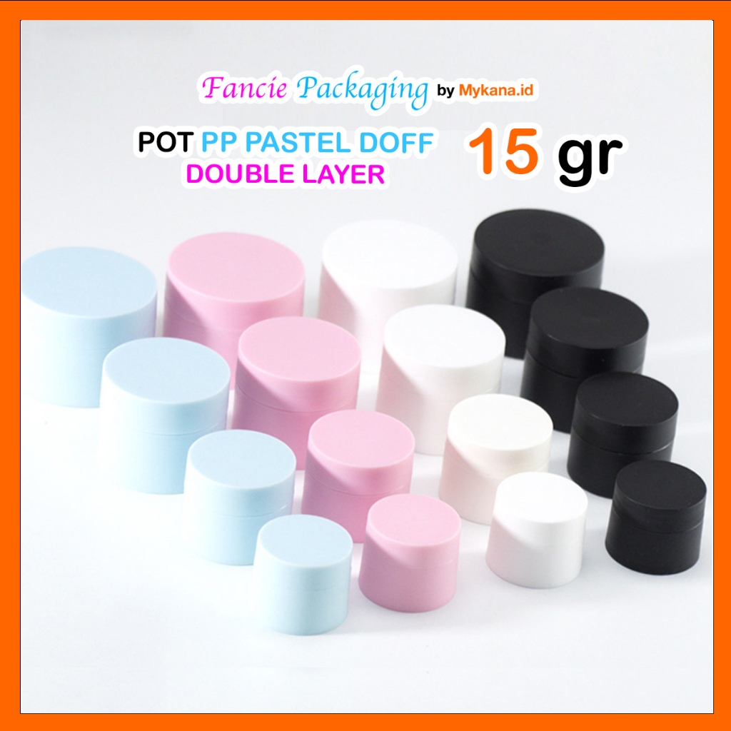 Jual Pot Cream 15gr gram PP Pastel Doff Double Layer - FANCIE PACKAGING ...