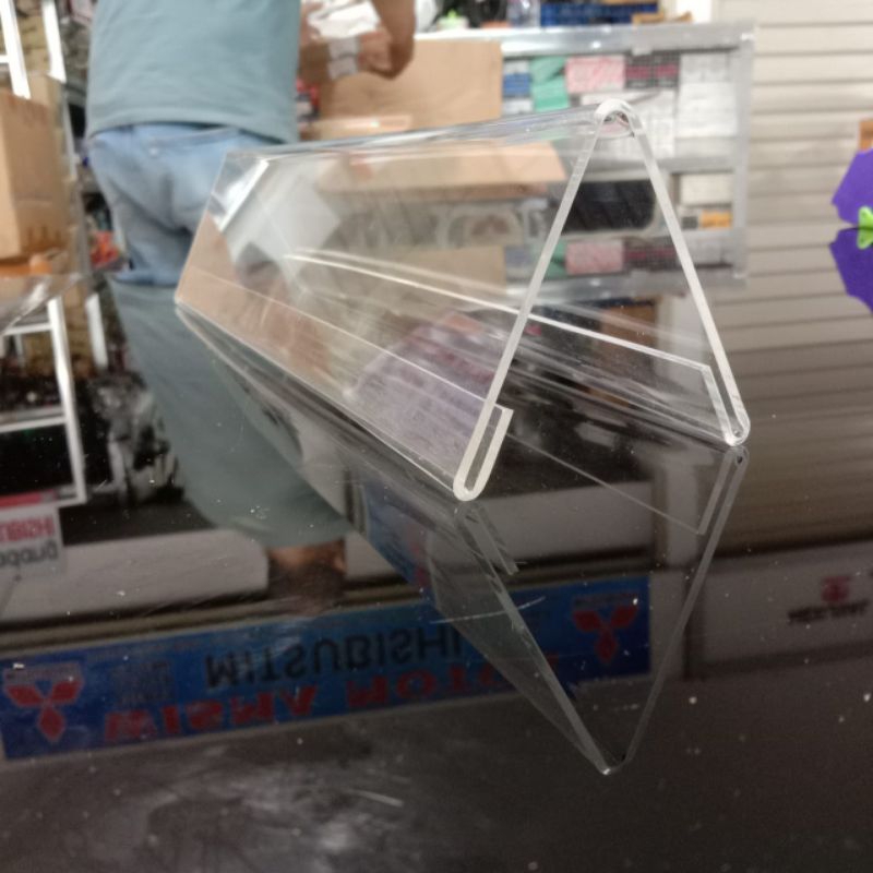 Jual papan nama meja bahan acrylic segitiga | Shopee Indonesia