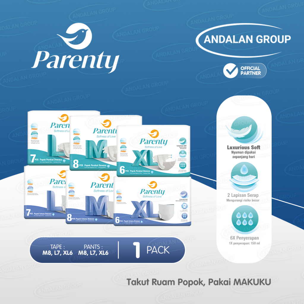 Jual 1 Ball Parenty Popok Dewasa Perekat & Celana M8 L7 XL6 | Shopee ...