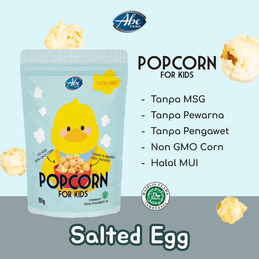 Jual Abe Food Popcorn For Kids/Snack Anak Sehat/ Cemilan Anak/ Popcorn ...