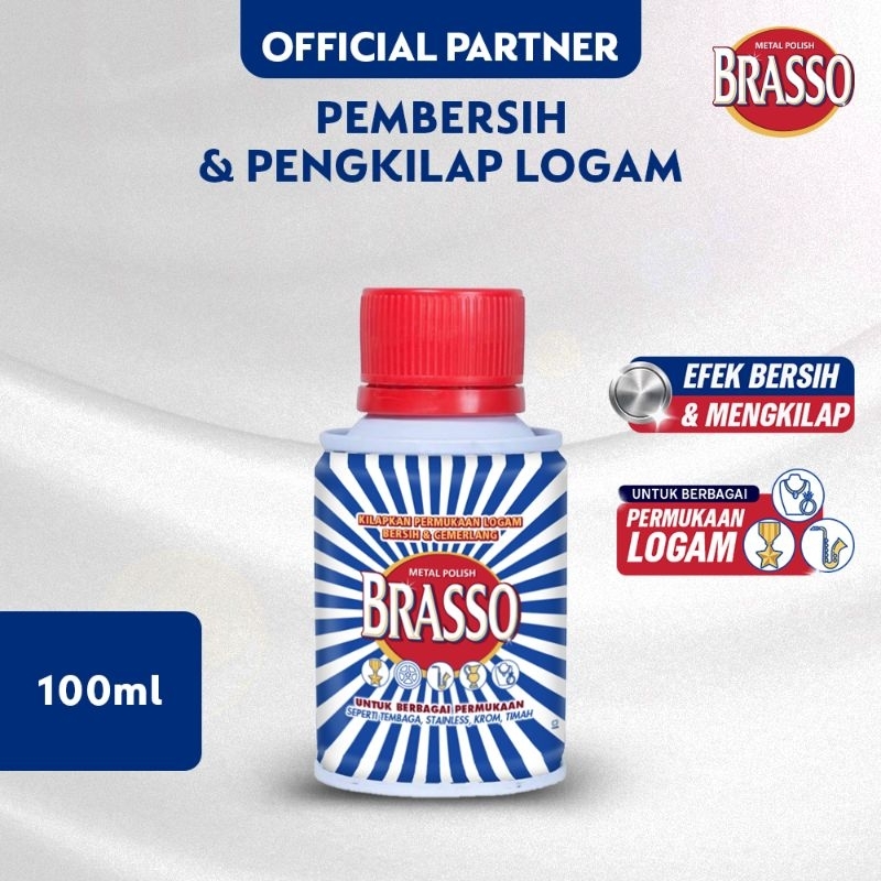 Jual BRASSO Metal Polish 100ml Panghilang Karat Poles Pengkilap Logam Kuningan Stainless ...
