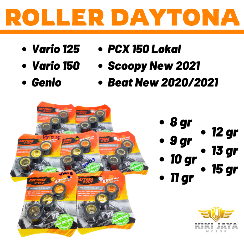 Jual Roller Racing Daytona Vario 125 Vario 150 PCX 150 Genio Beat ...