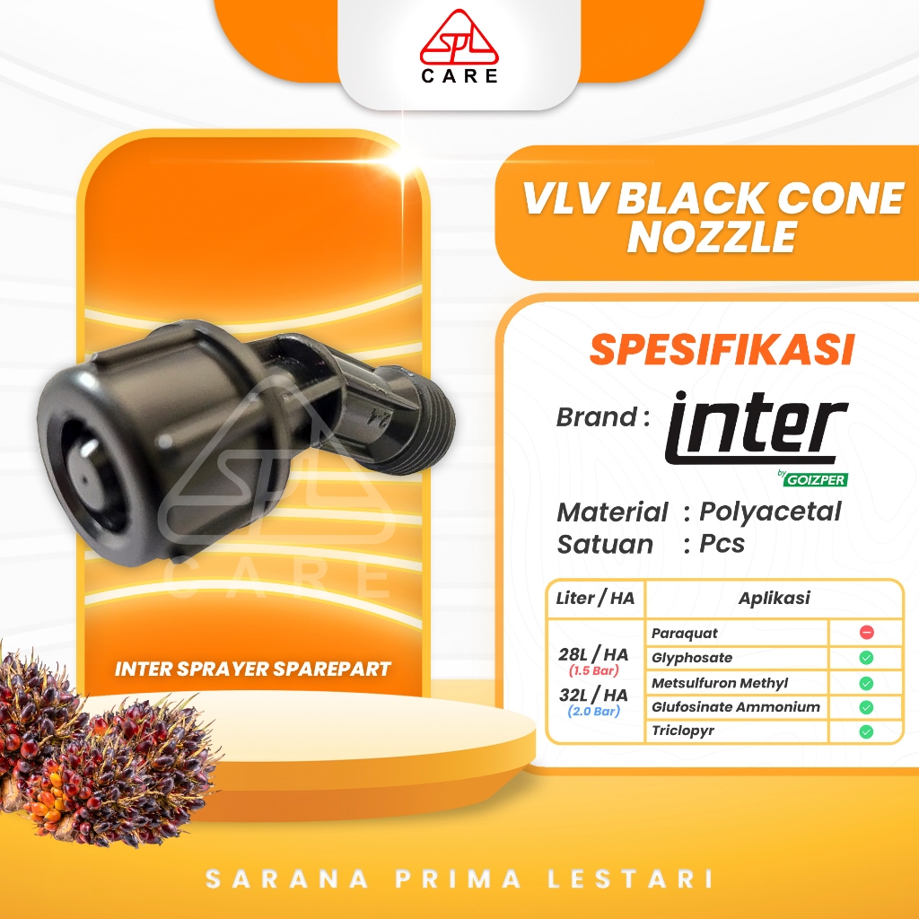 Jual VLV BLACK CONE NOZZLE / SPAREPART INTER SPRAYER PUMP | Shopee ...