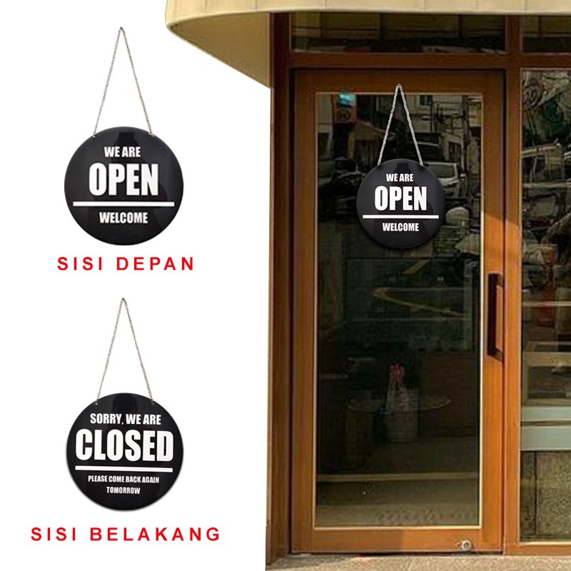 Jual SIGN LABEL CLOSE ORDER BULAT 2MM DIAMETER 30CM SIGN BOARD ACRYLIC ...