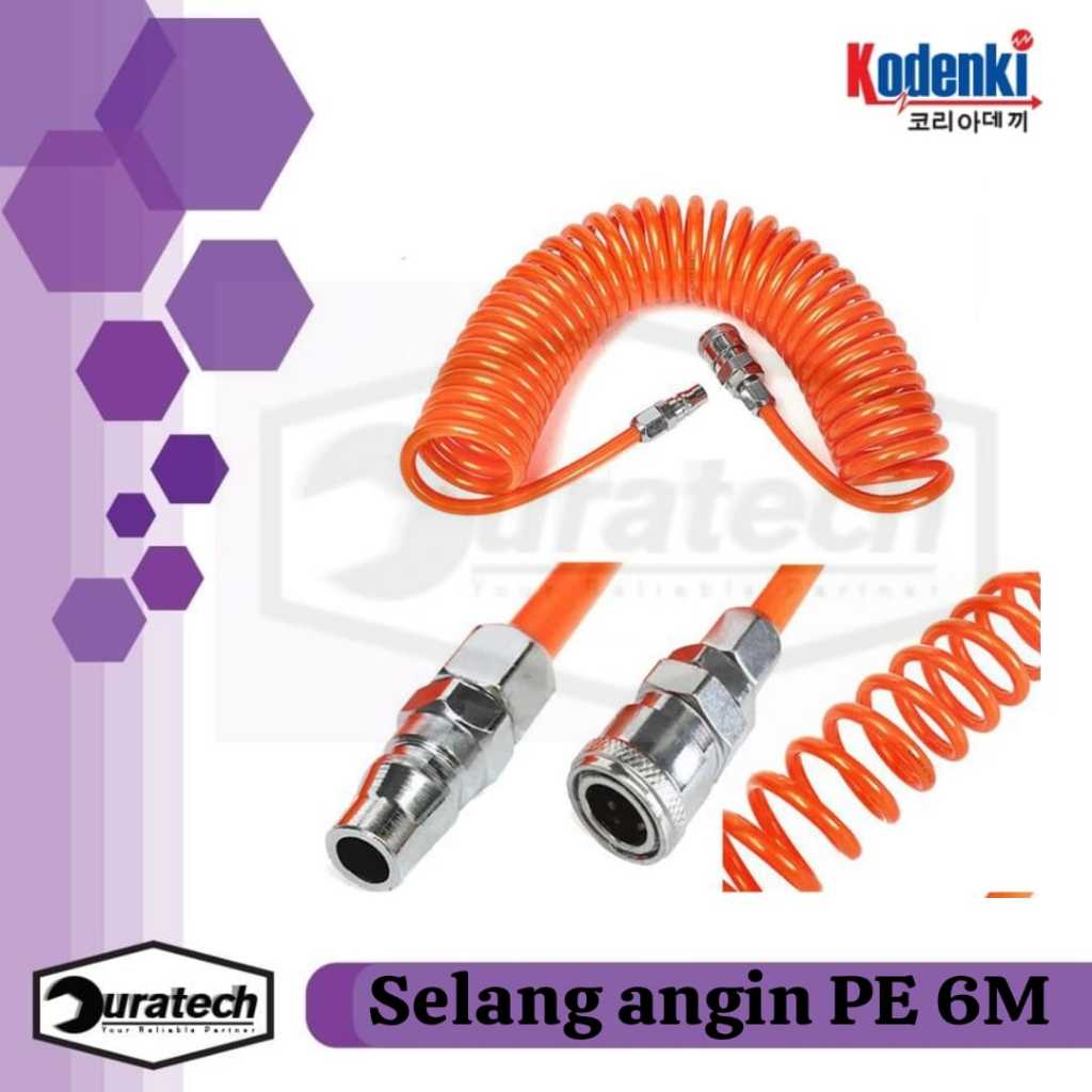 Jual KODENKI Varian Selang recoil PE spiral selang angin udara penyemprot semprotan mesin ...