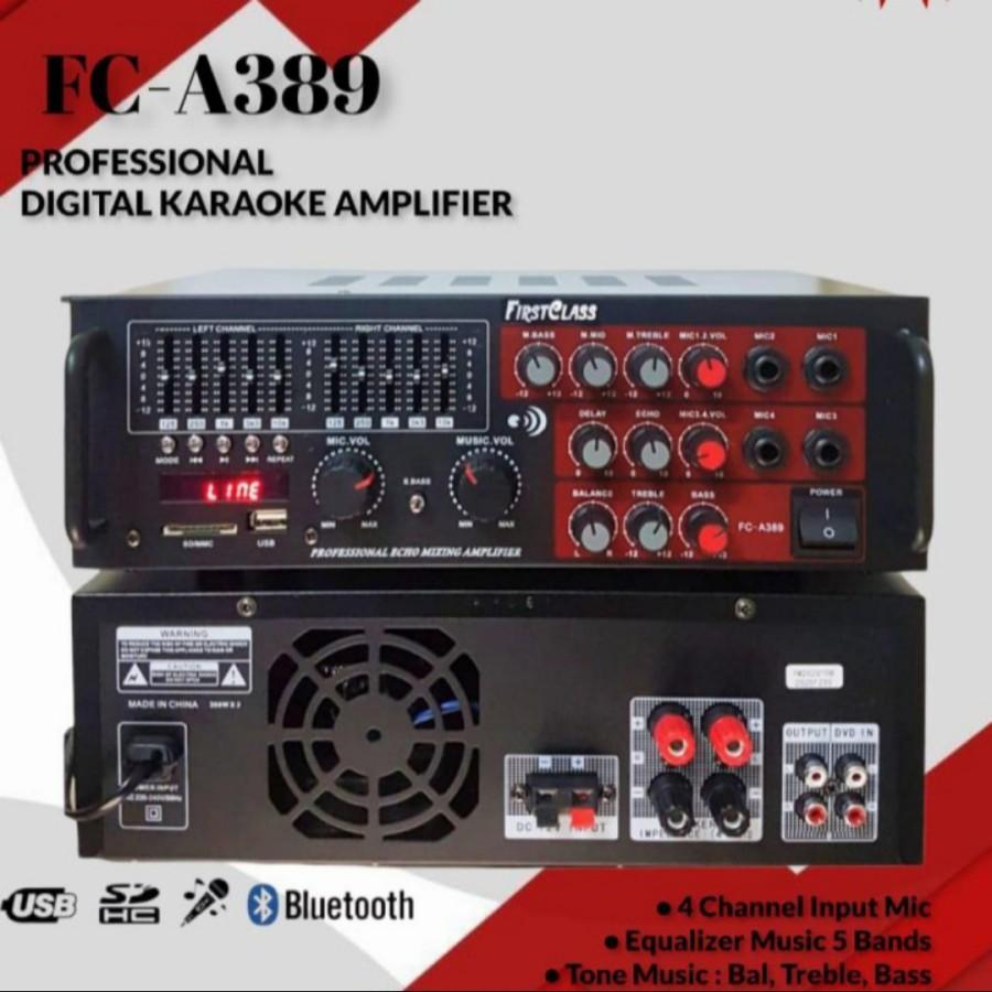 Jual Amplifier power mixer karaoke bluetooth firstclass fc a389 ...
