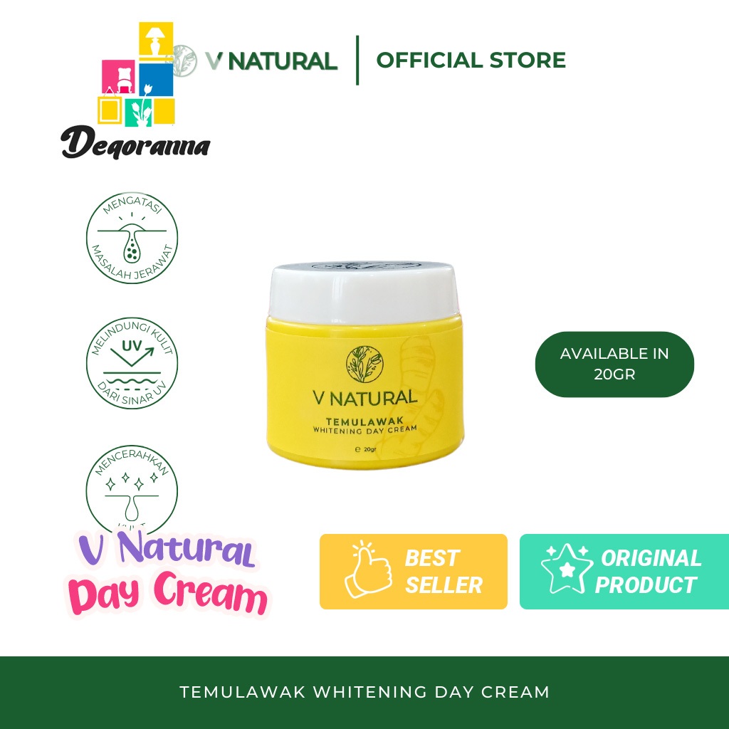 Jual VNatural / V Natural Day Cream/Krim Pagi Temulawak Original 20gr ...
