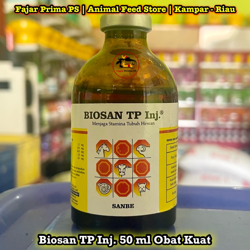 Jual Biosan TP Inj. 50 ml untuk Stamina Tubuh Hewan | Obat Kuat untuk ...