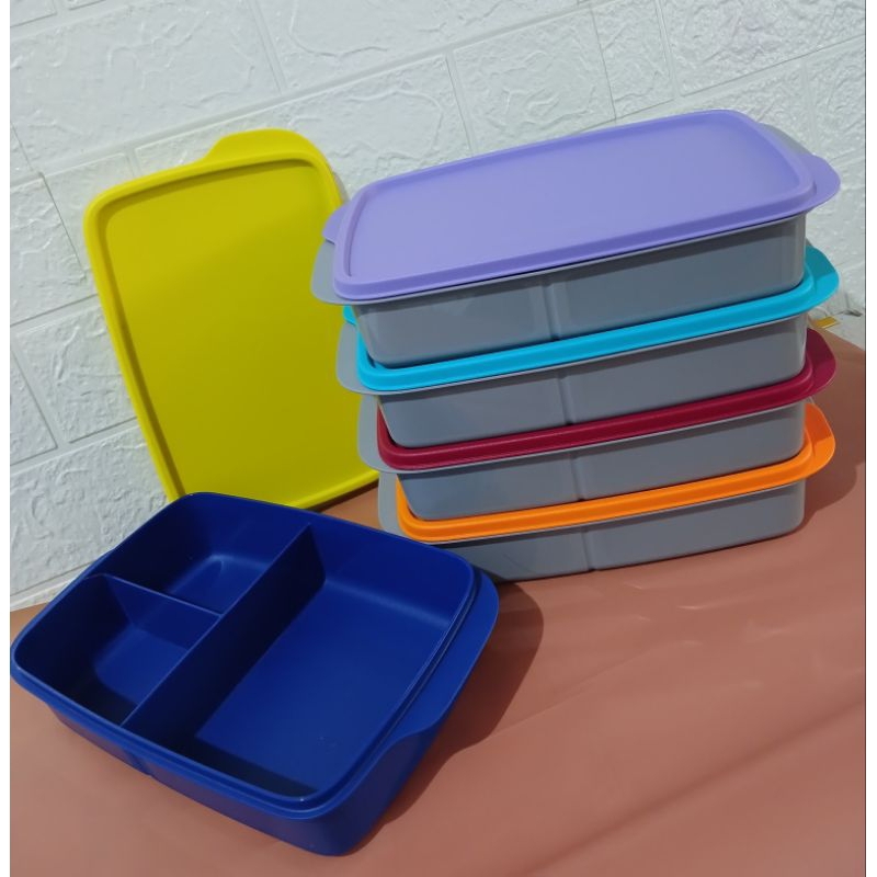 Jual Tupperware Wadah Bekal Devided cool teen Lunch Box 1L dan Lunch Lite 820ml | Shopee Indonesia