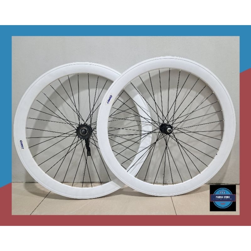 Jual Wheel Set Velg Fiksi Fixie Torpedo Comet Double Wall 700C 36 Hole ...