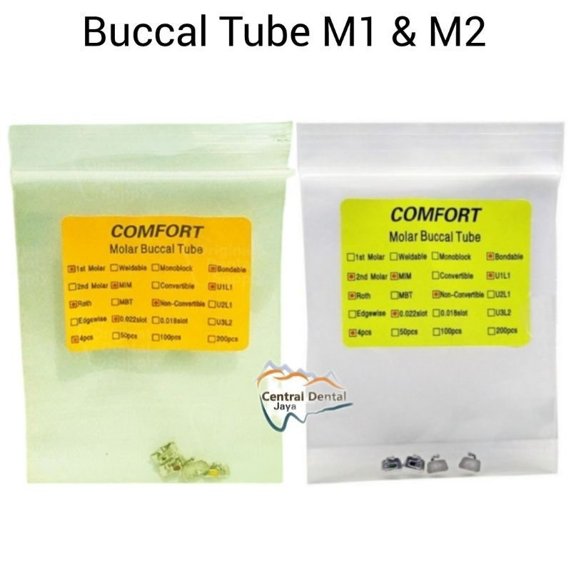 Jual Buccal Tube Roth 022 M1 & M2 Comfort / Buccaltube First Molar ...