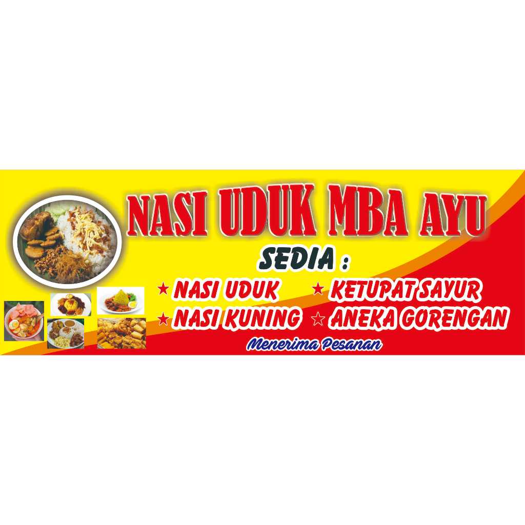 Jual Spanduk Nasi Uduk. 2x1 Meter. Rp.100rb. Sudah termasuk design ...