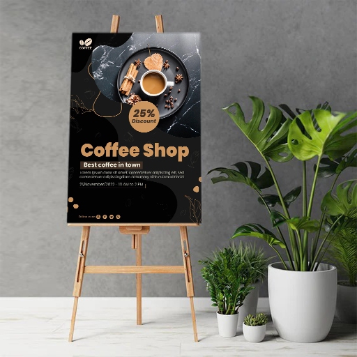 Jual POSTER+ BINGKAI SPANRAM COFEE SHOP UKURAN 16R ( 40X60) | Shopee ...