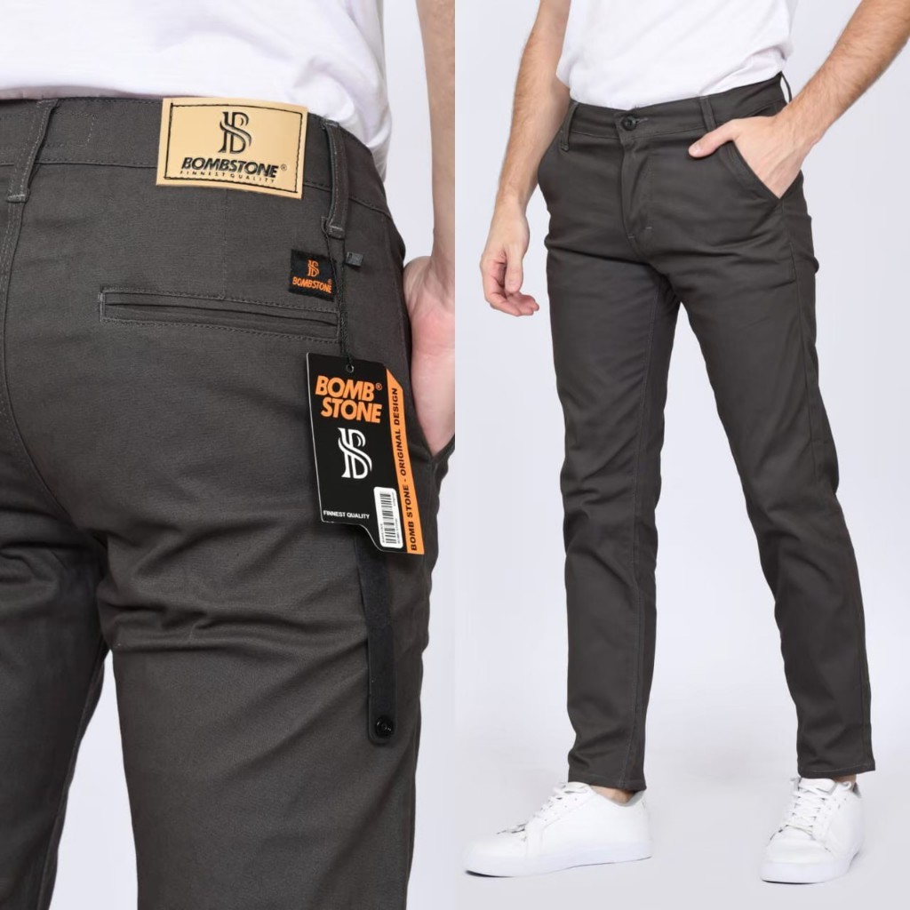 Jual Celana Chino Pria Ukuran Jombo Chinos Cattun Stretch Cowok ...