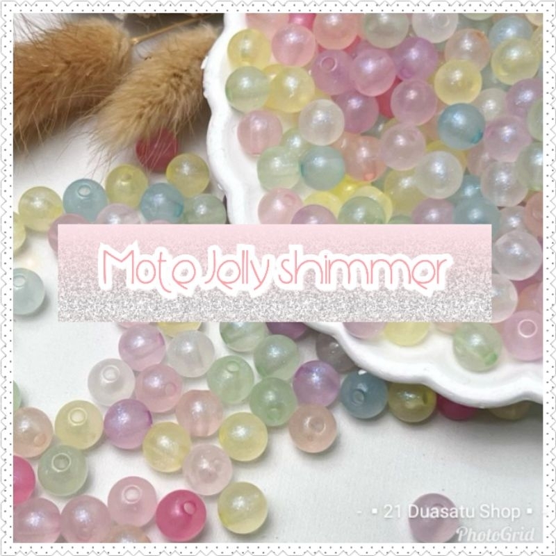 Jual (Pon) Manik mote shimmer glitter bulat 6 mili 8 mili 10 mili ...