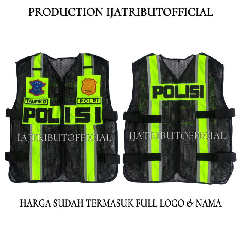 Jual Rompi Polisi Doublemes Hijau Stabilo Hitam Terbaru | Shopee Indonesia