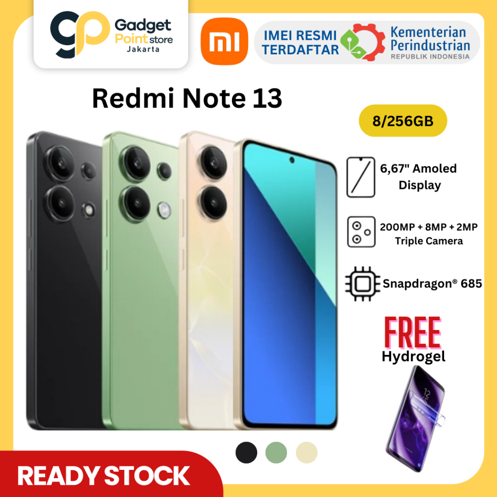 Jual Xiaomi Redmi Note 13 Series 8GB /128GB | 8GB/256GB Free Hydrogel ...