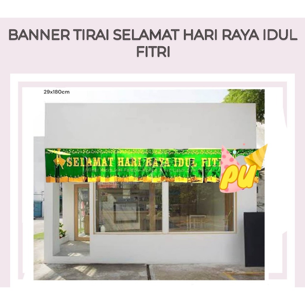 Jual Banner SELAMAT IDUL FITRI / Banner Tirai Selamat Hari Raya Idul ...