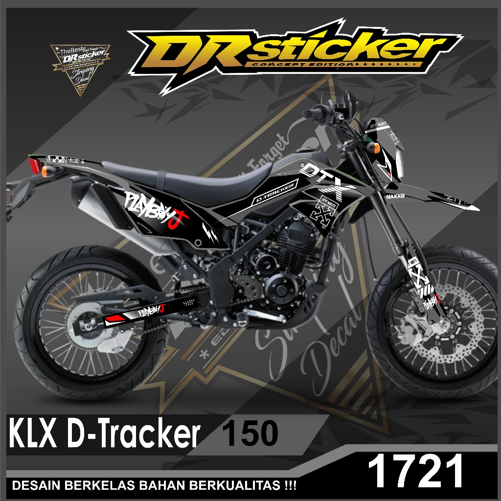 Jual Sticker Klx Dtx 150 Custom Your Name Dtracker Bunny Playboy ...