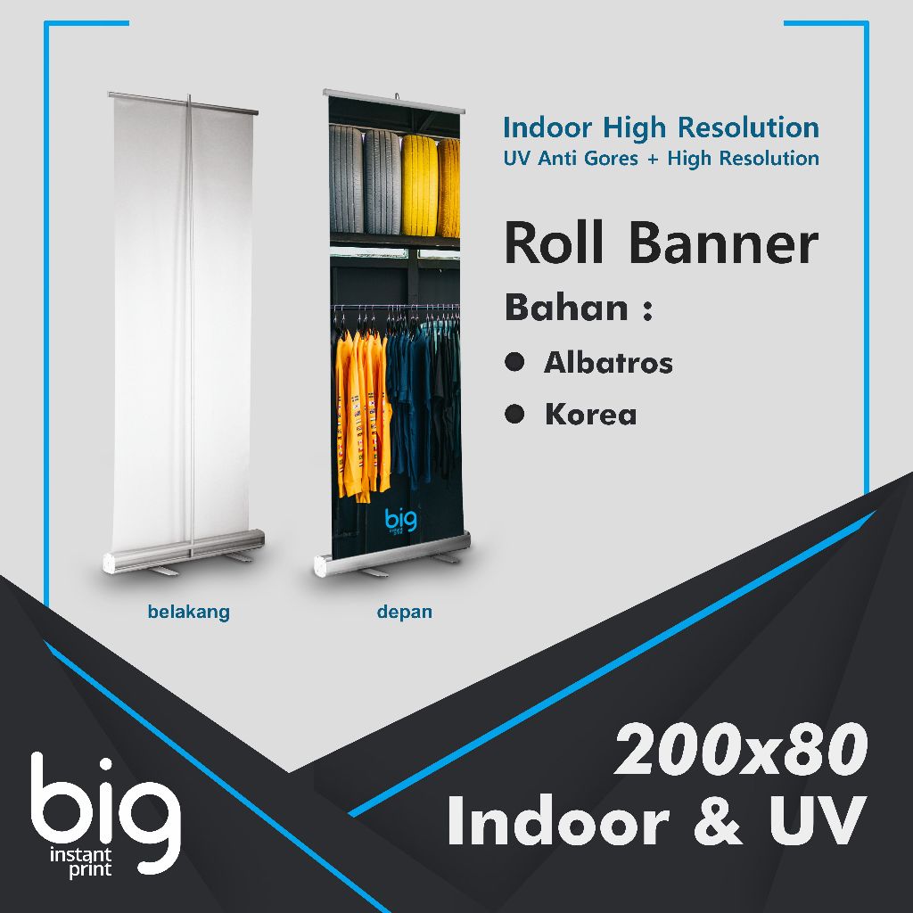 Jual CETAK ROLL BANNER + TIANG | 80x200 CM | INDOOR & UV | READY STOCK ...