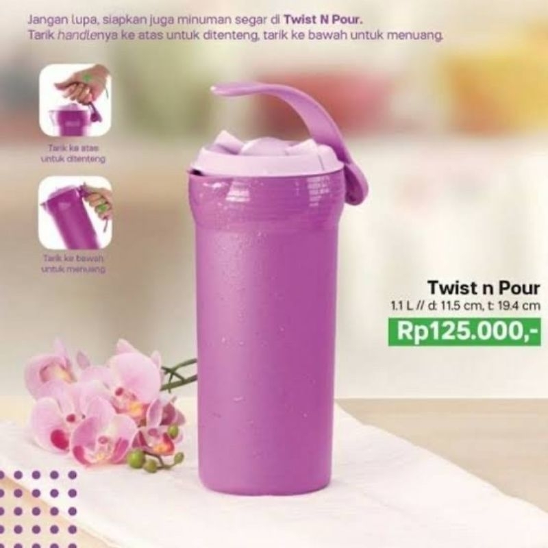 Jual Tupperware Original Promo Twist and Pour 1.1 liter Teko lucu untuk ...
