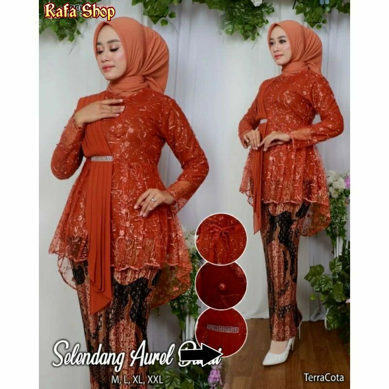 Jual Set Kebaya Aurora Selendang/ Kebaya Wisuda Aurora Selendang ...
