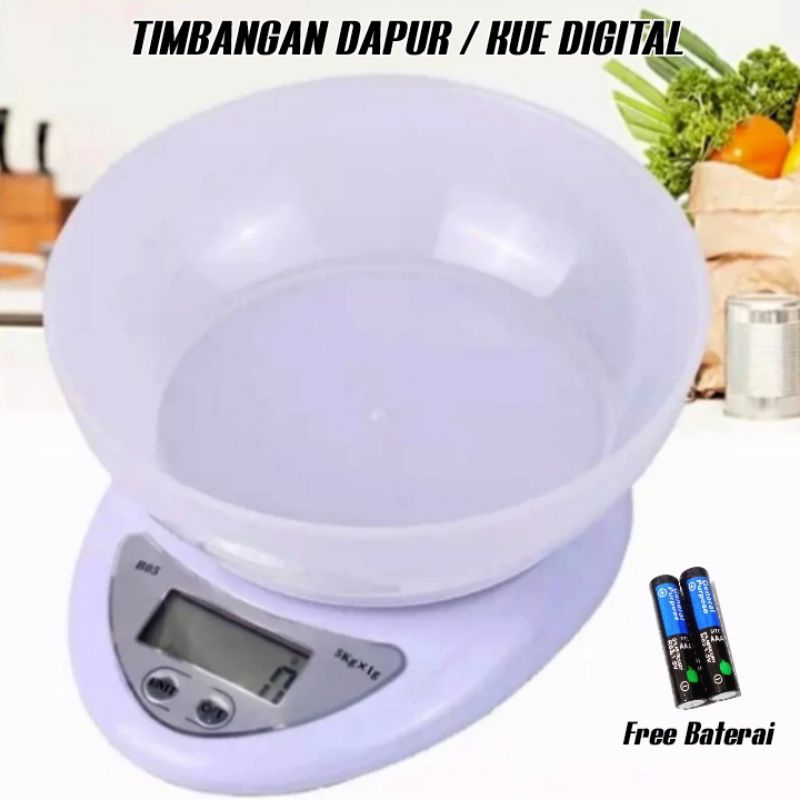 Jual Timbangan Digital Mangkok Timbangan Kue Dapur Mangkuk Kapasitas 5 kg | Shopee Indonesia
