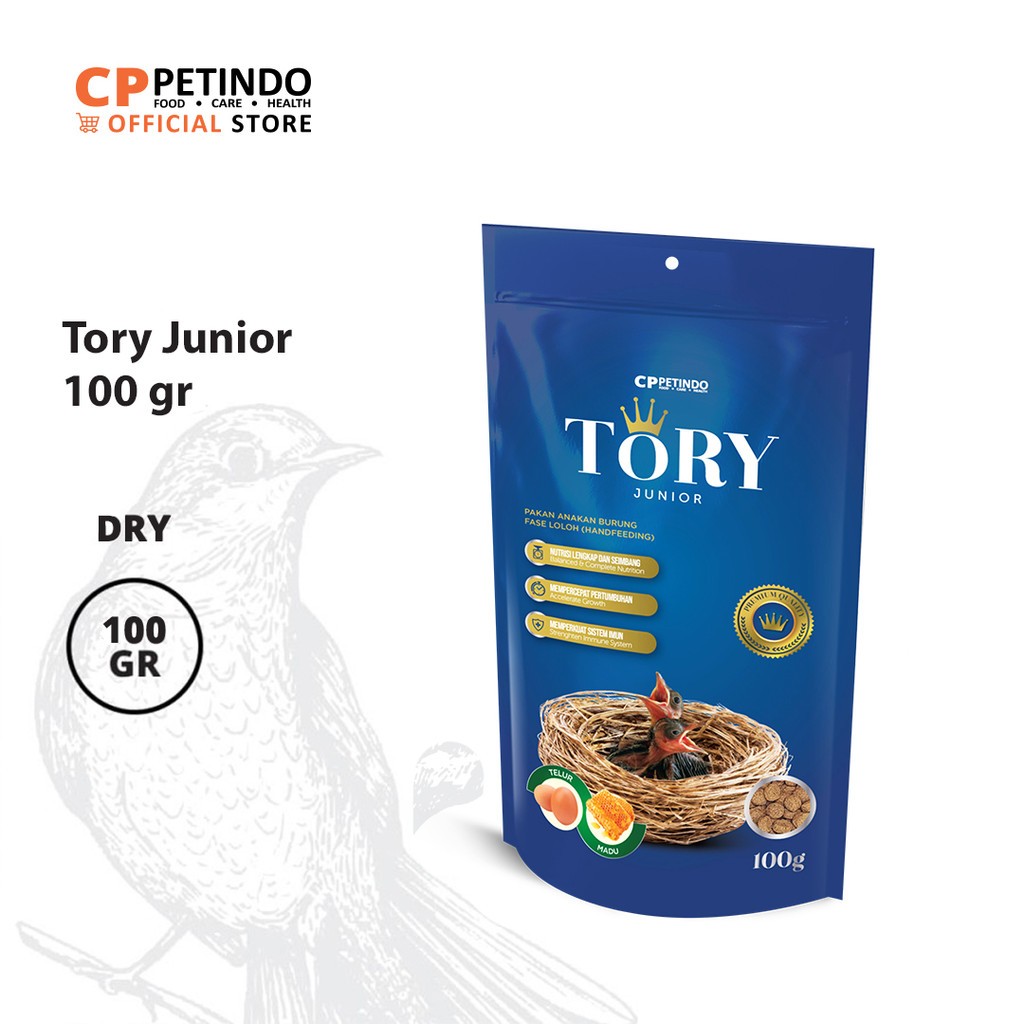 Jual Tory Junior Bird food CPPETINDO - 100gr | Shopee Indonesia