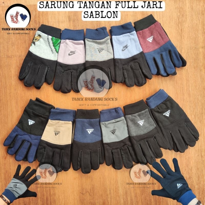 Jual Sarung Tangan Sepeda Motor full jari sablon panjang/Sarung Tangan ...