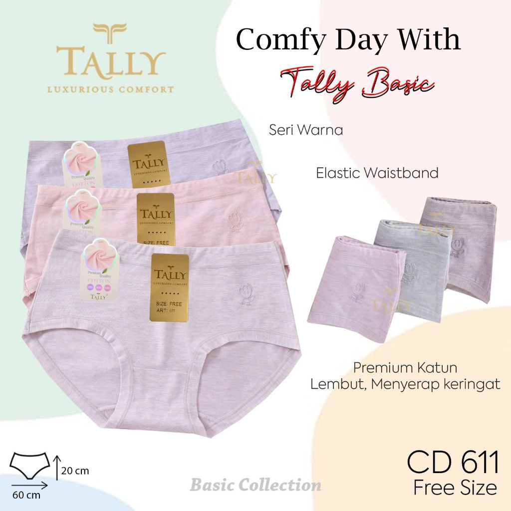 Jual TALLY CD CELANA DALAM WANITA 611 | Free Size | | Shopee Indonesia