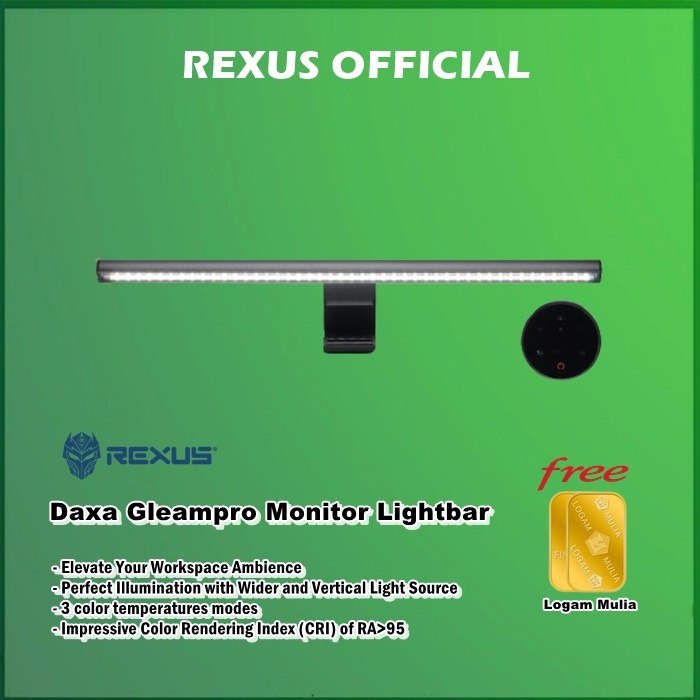 Jual Rexus Daxa Gleampro Monitor Lightbar Gleam Pro Lampu Monitor ...