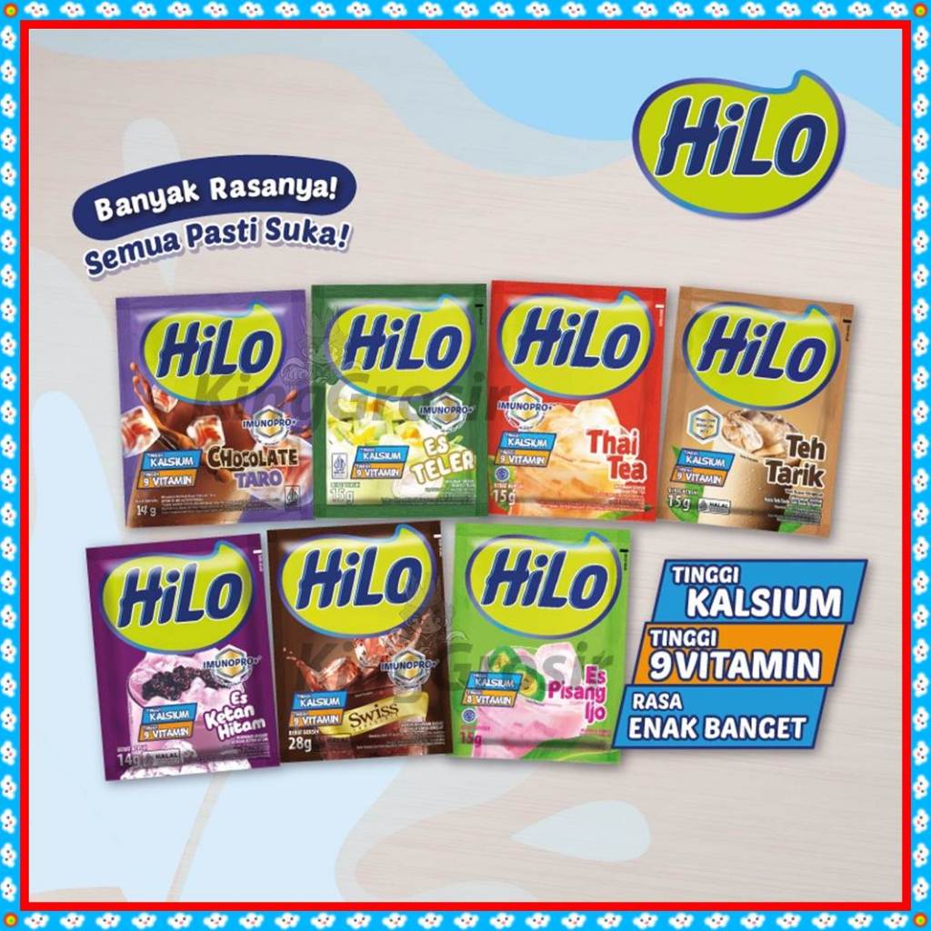 Jual HiLo Minuman Serbuk Tinggi Kalsium Kemasan Renceng Isi 10 Sachet ...