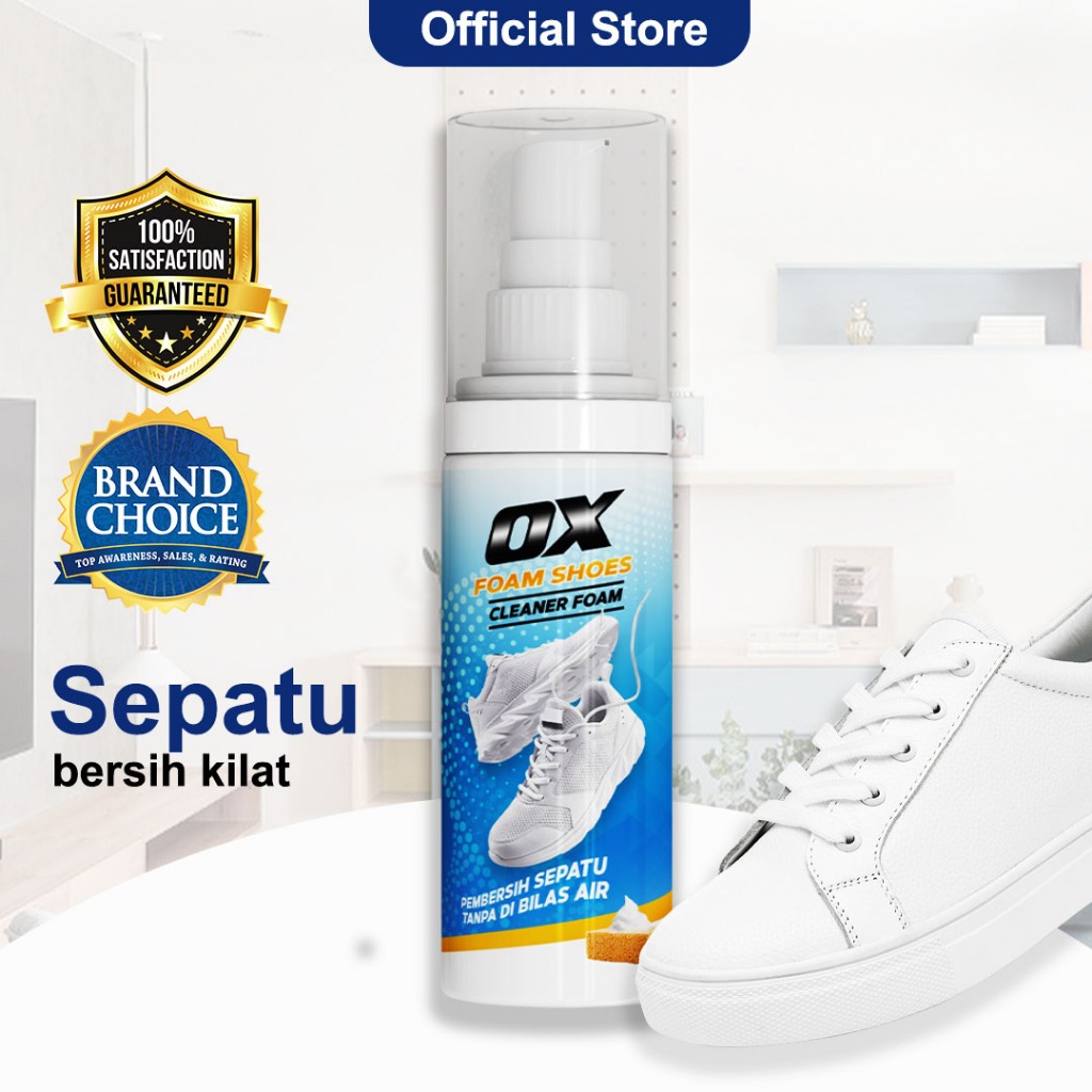 Jual OX Foam Shoes Cleaner Instant Cleaner Pembersih Tas Sepatu Dinding ...