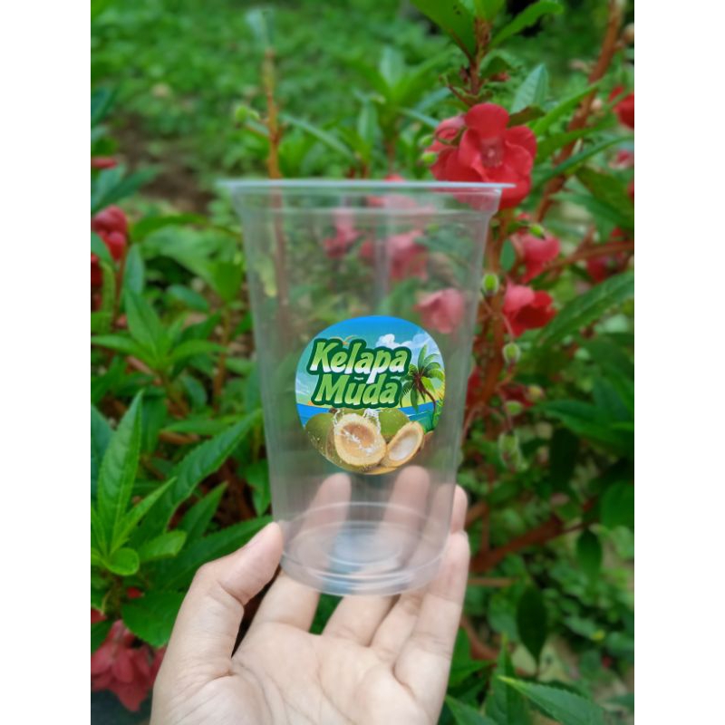 Jual Stiker Es kelapa muda bisa COD isi 60pcs | Shopee Indonesia