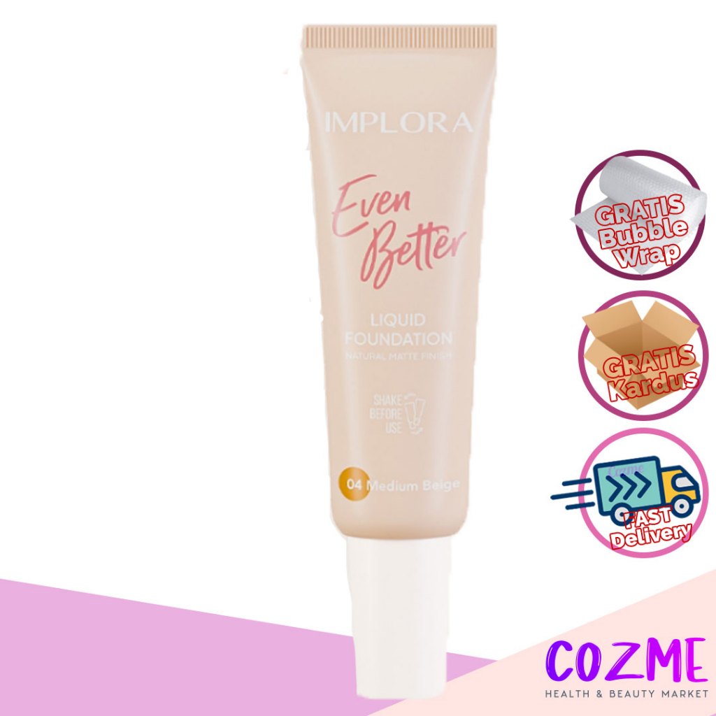 Jual IMPLORA Even Better Liquid Foundation Natural Matte Finish 25gr ...