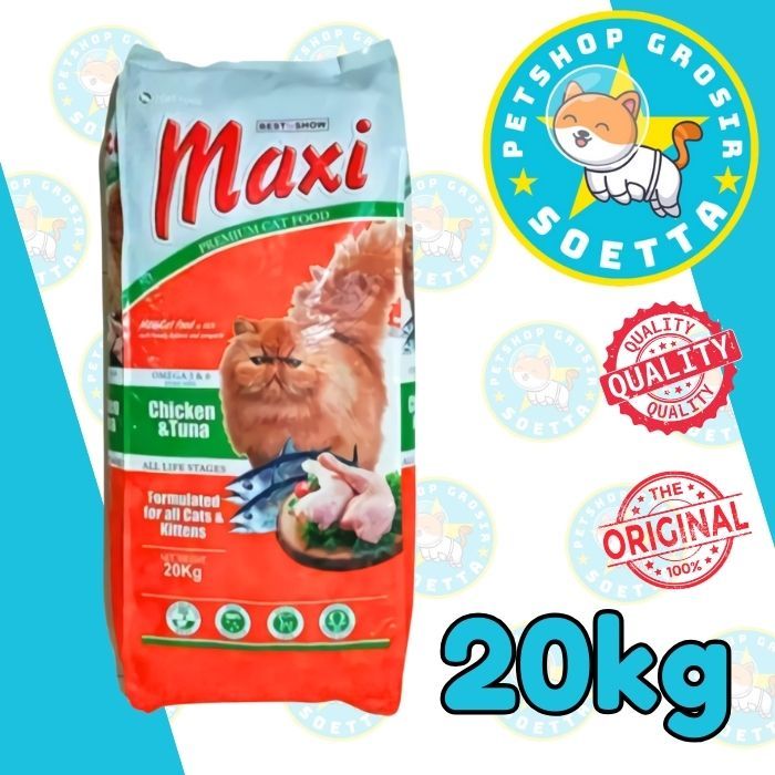 Jual makanan kucing MAXI CAT 20 KG Khusus Gojek Grab | Shopee Indonesia