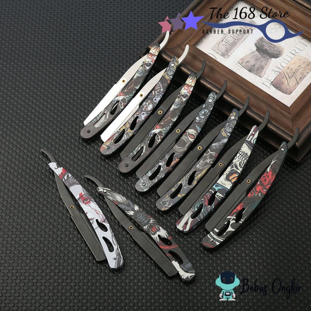 Jual Razor Metal Stainless Stell Metal Motif Gagang Pisau Cukur Kumis ...