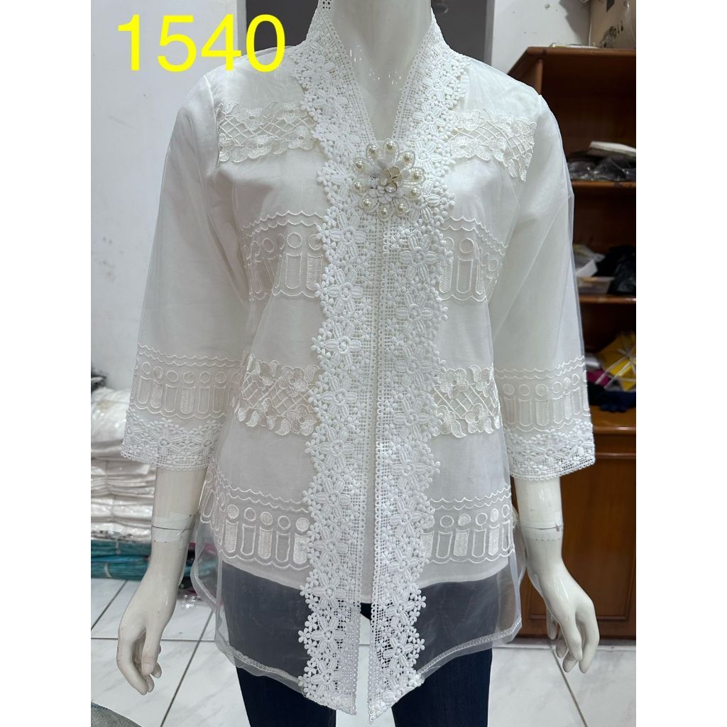 Jual 1481 1370 kebaya full brukat depan alexuez premium/kebaya rompi ...