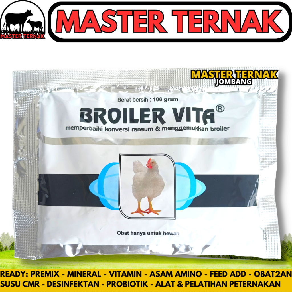 Jual Vitamin Ayam BROILER VITA 100 GRAM MEDION - Vitamin Ayam Broiler ...
