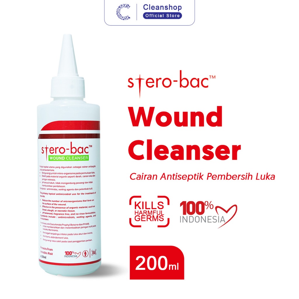 Jual Sterobac Wound Cleanser - Cairan Antiseptik Untuk Perawatan Luka ...