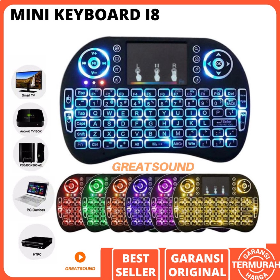 Jual ART Y12H Mini Keyboard Wireless I8 Keyboard Touchpad Keyboard ...