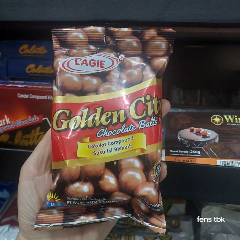 Jual GOLDEN CITY CHOCOLATE BALLS 75 gr | Shopee Indonesia