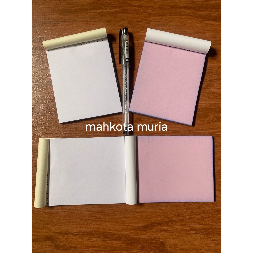 Jual nota polos 2 ply bahan kertas NCR langsung tembus ukuran 8 x 10 cm ...