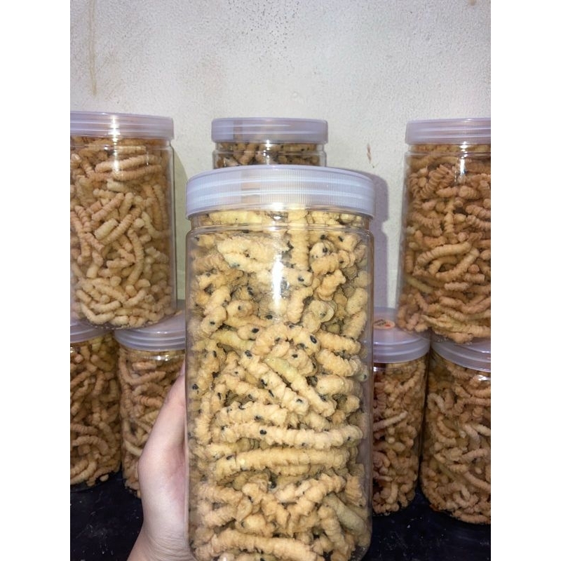 Jual Ulat sutra Snack/kue kering/gurih, renyah/original,wijen,keju ...